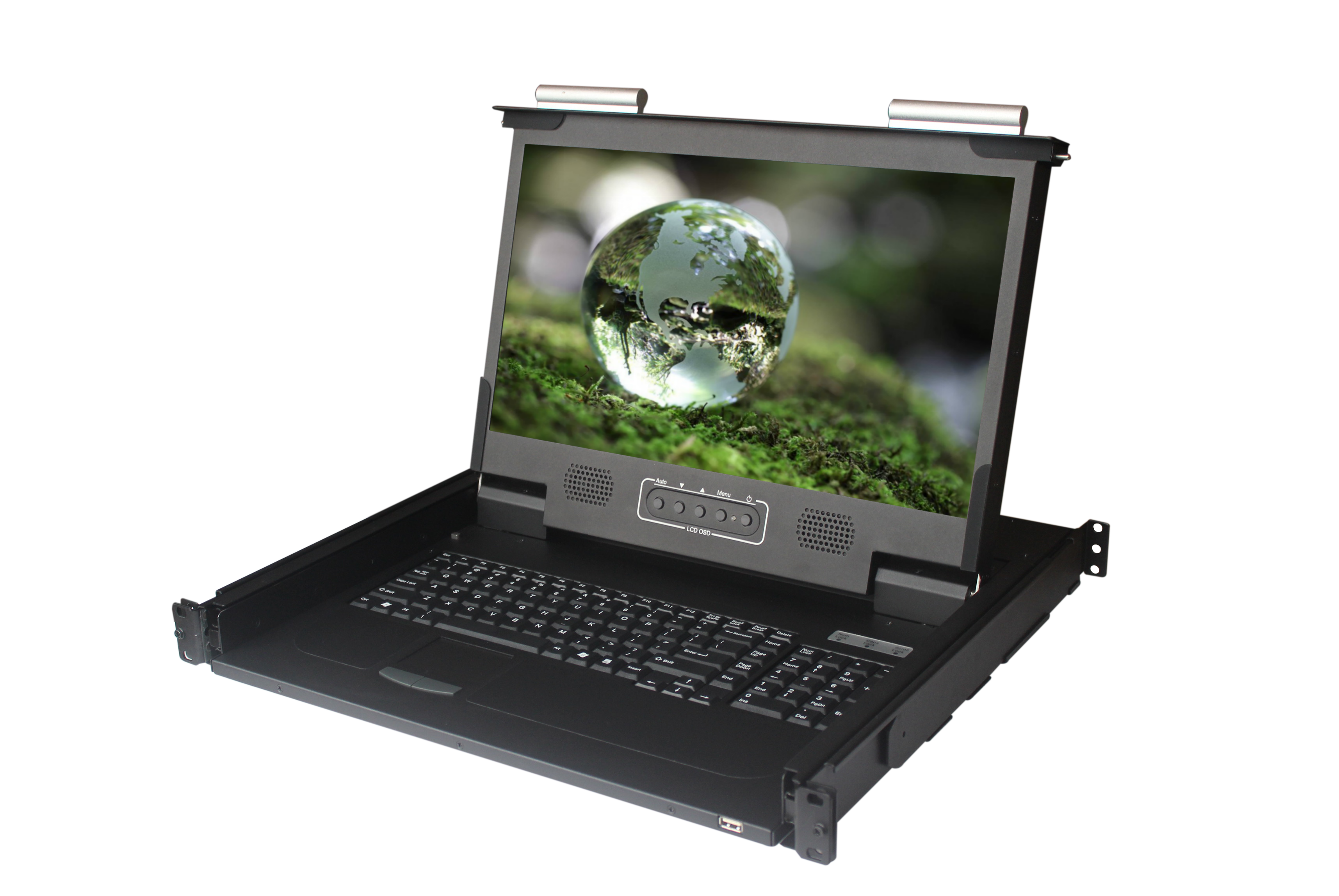 4K UHD KVM LCD-Console 2160p with HDMI/DP + USB, HDMI-Audio, Hub, ANNSO ...