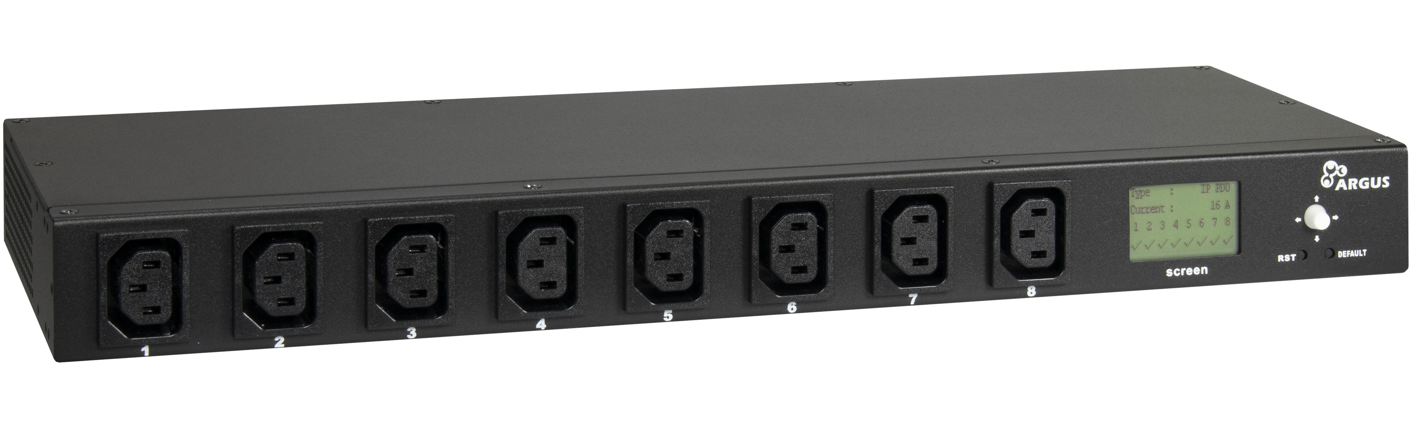 SNMP IP-switchable 8-port PDU 16A with integrated. Power, Temp ...