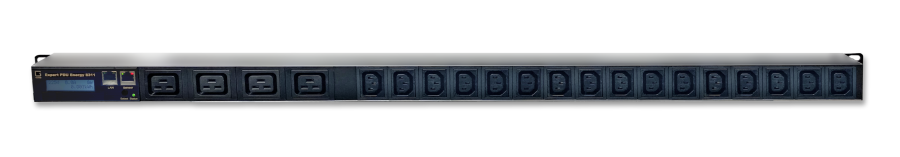 4x IEC C19 + 16x IEC C13 metered PDU mit integrierten Mess-/Auswertungsmöglichkeiten für TCP/IP ...